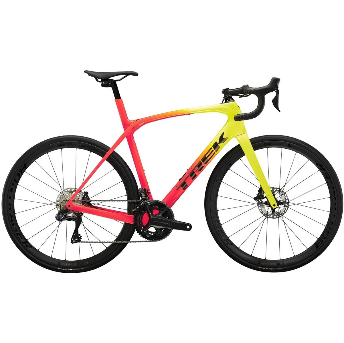 Racercykel Trek Domane SLR 7 Radioactive Yellow to Coral Fade - Trek ...