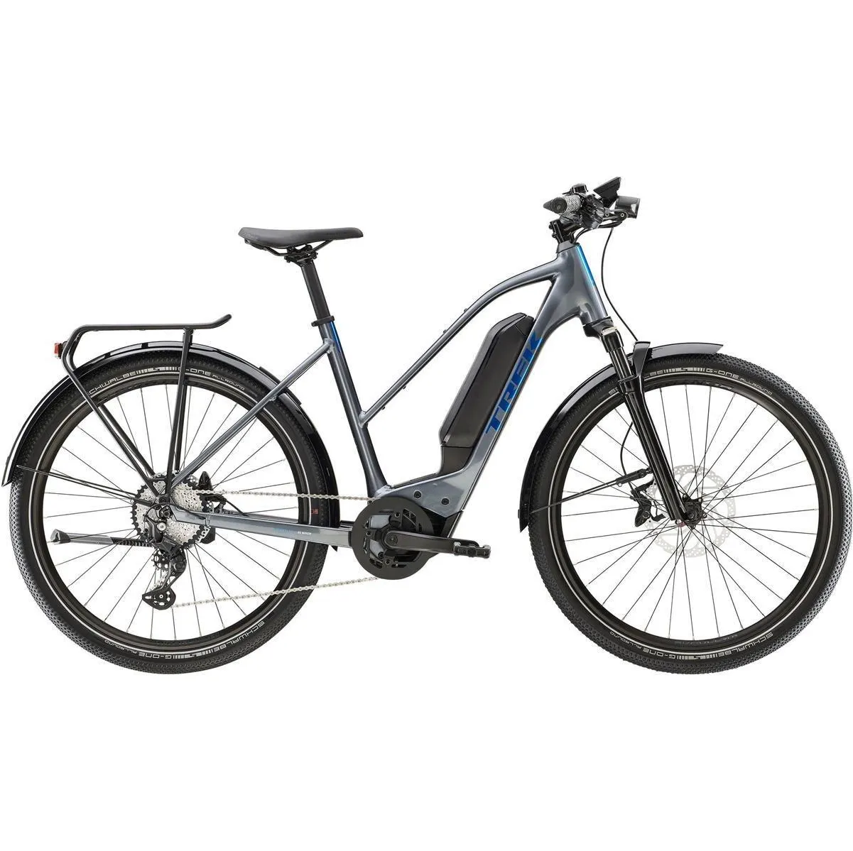 Elcykel Dam Trek Allant+ 6 Stagger 400 WH Grå - Elcykel mittmotor - Elcykel