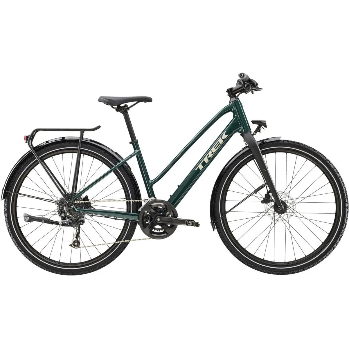 Hybridcykel Trek Dual Sport 2 EQ Stagger Gen 5 Dam Grön - Trek - Cyklar