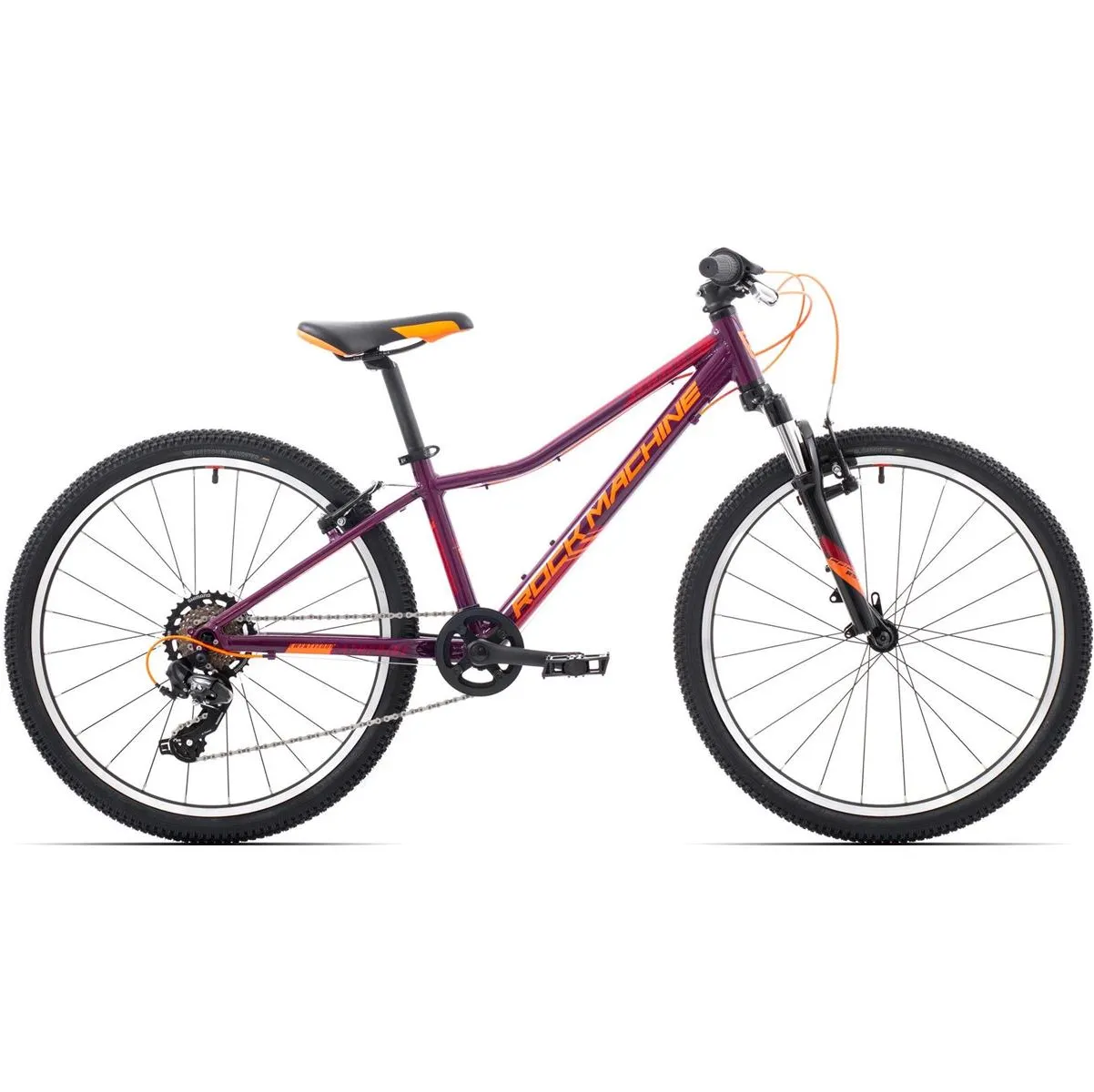 Barncykel Rock Machine Catherine 24 VB Röd/Orange - Rock Machine - Cyklar