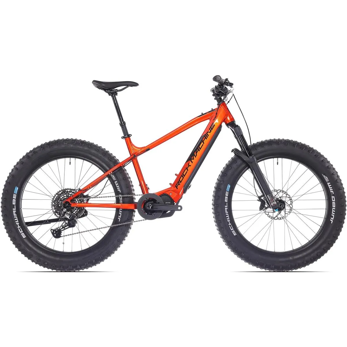 El-Fatbike Rock Machine Vyöry e90 S Mettalic Orange/Black - Elcykel ...