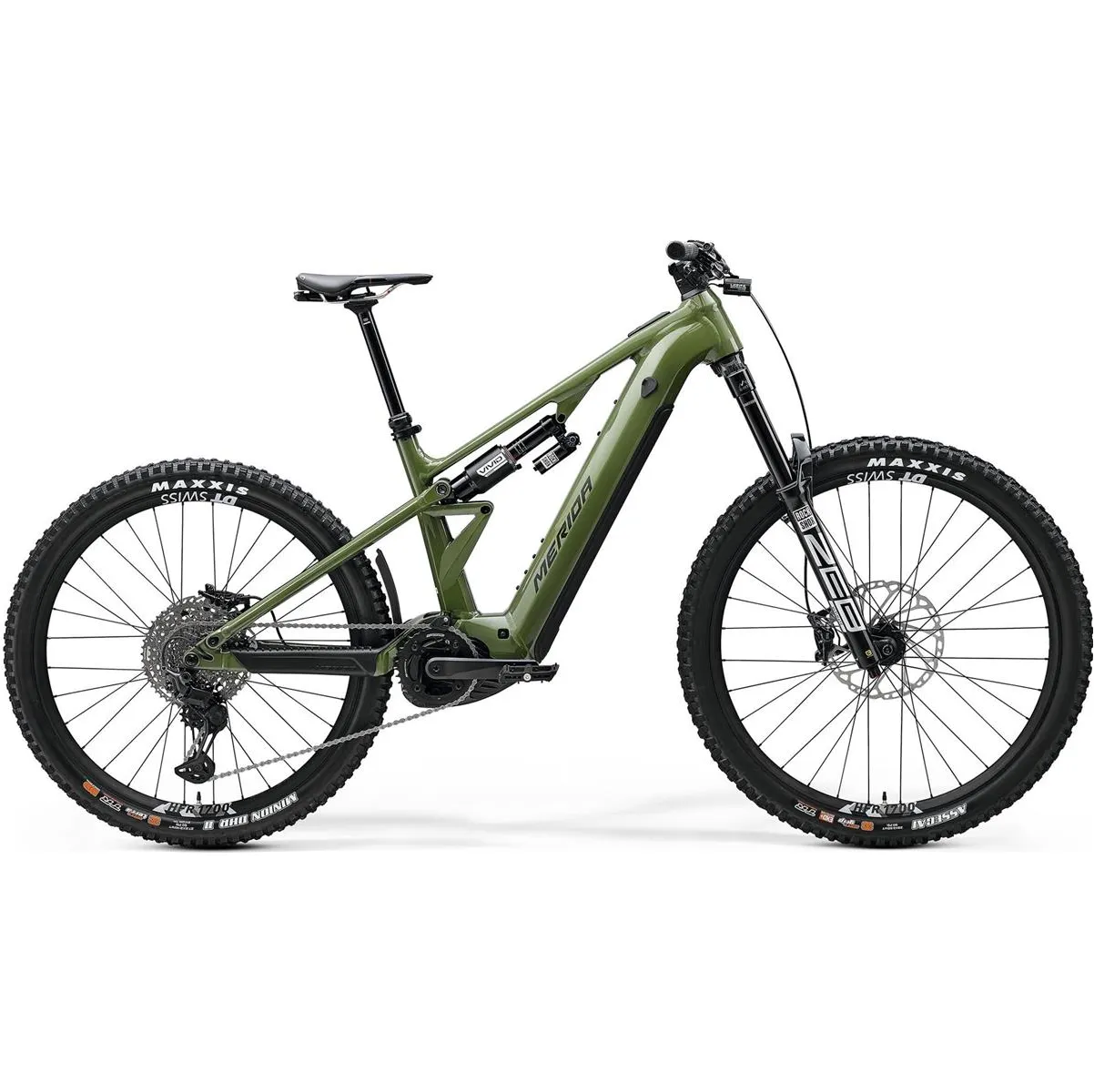 El MTB Merida eOne-Eighty 900 Anaconda Green/Black - Elcykel mountainbike - Elcykel