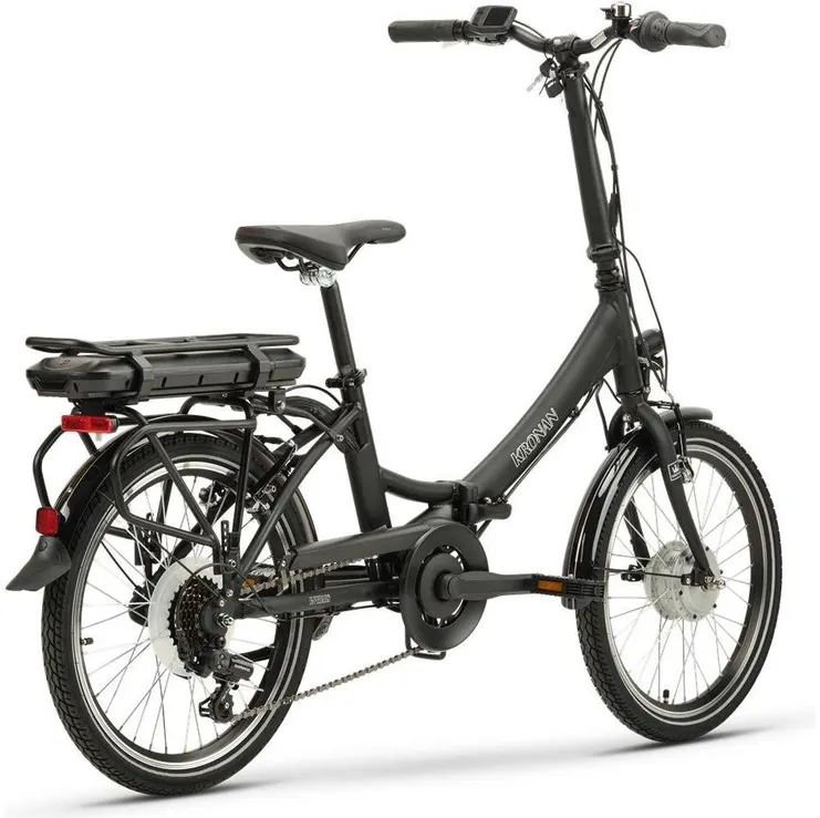 Hopfällbar Elcykel Kronan E-Permis 20" Gray - Elcykel camping - Elcykel
