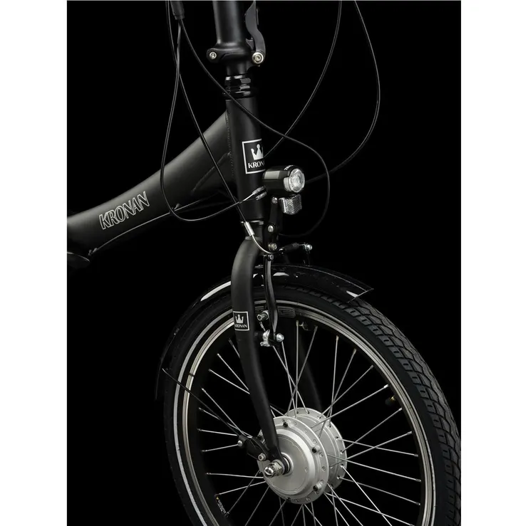 Hopfällbar Elcykel Kronan E-Permis 20" Gray - Elcykel camping - Elcykel